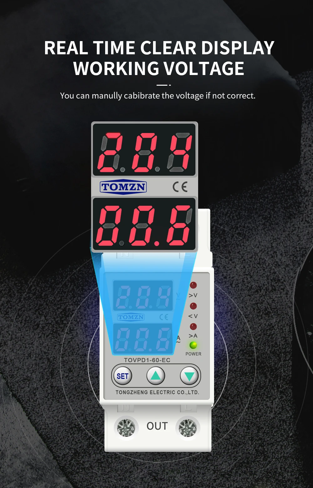 Generic Dual LED TOMZN Relay TOVPD1-63-EC Rail 230V Adjustable Display ...