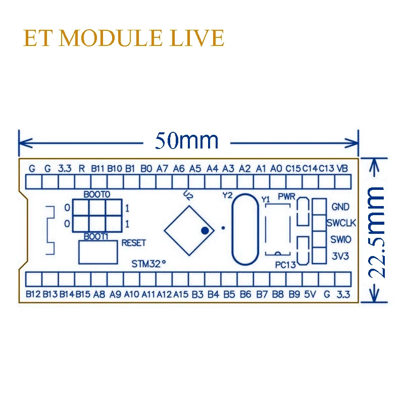 Generic STM32F103C8T6 ARM STM32 Minimum System Development Board Module For Arduino CS32F103C8T6 ...