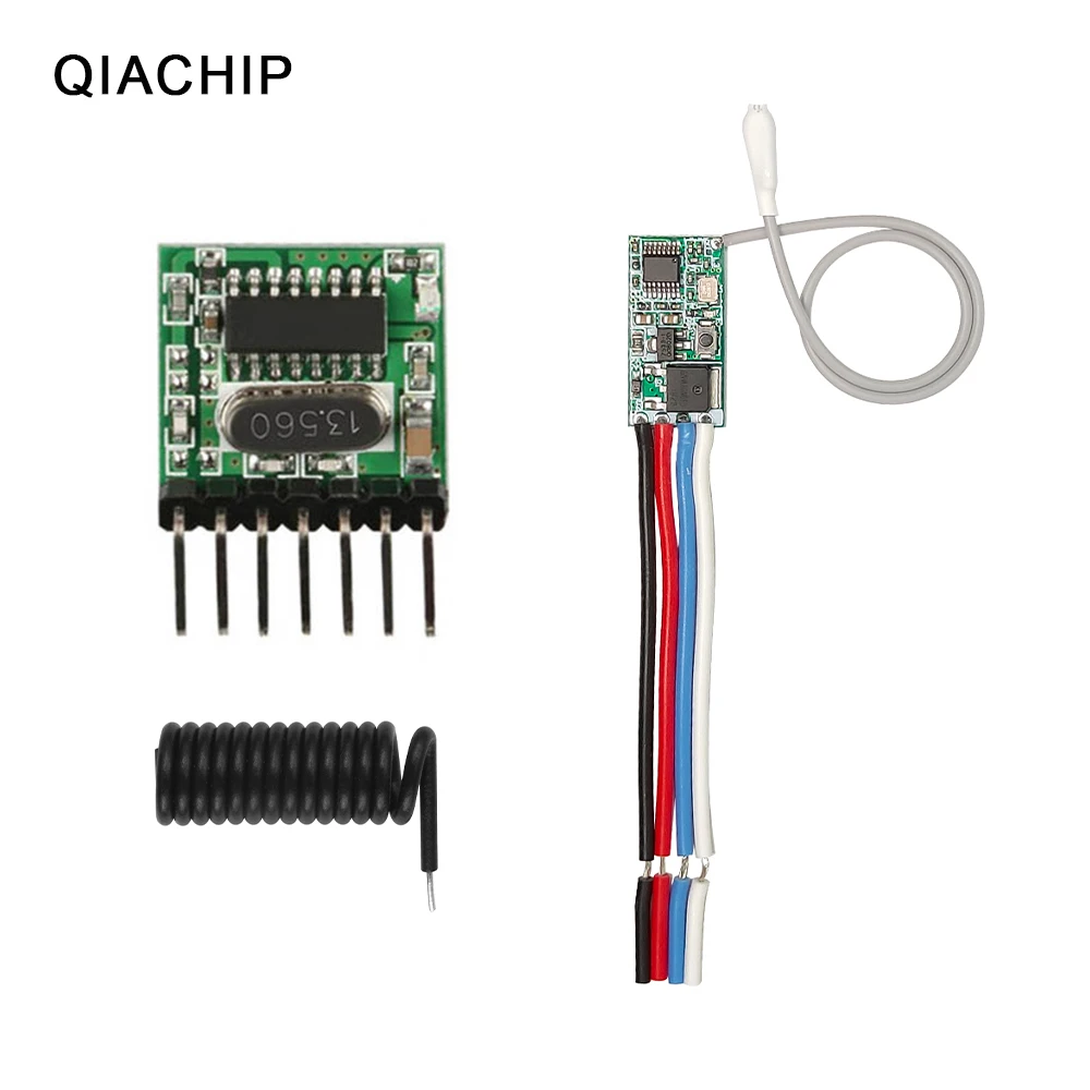 Generic QIACHIP 43hz Wireless Wide Voltage Coding Transmitter + Decoding Receiver 4 Channel ...