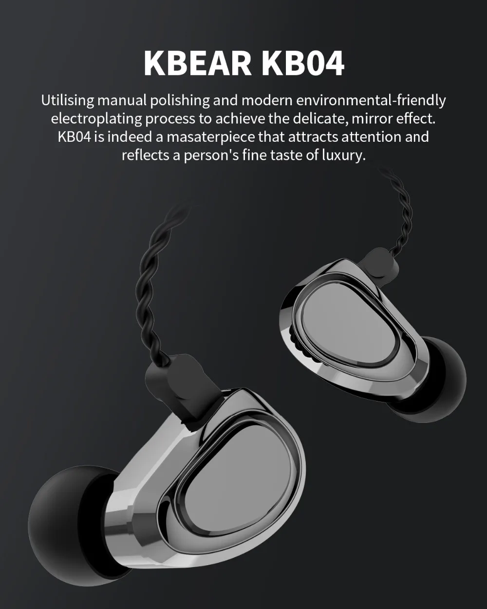 KBEAR KB04 1BA+1DD Hybrid driver HIFI earphone