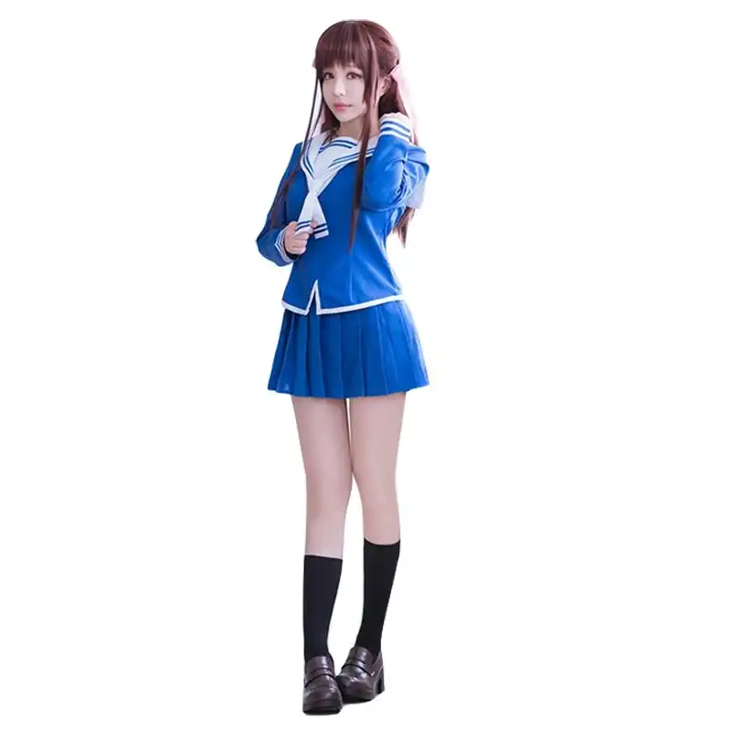 Fruits Basket Cosplay Tohru Honda Costume Sailor Dress Womens Girls