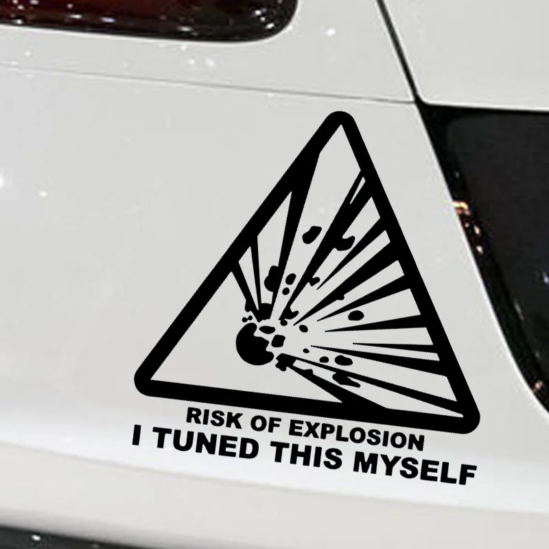 Warning Sign Risk Of Explosion Gas Jdm Funny Car Stickers For Motorhome