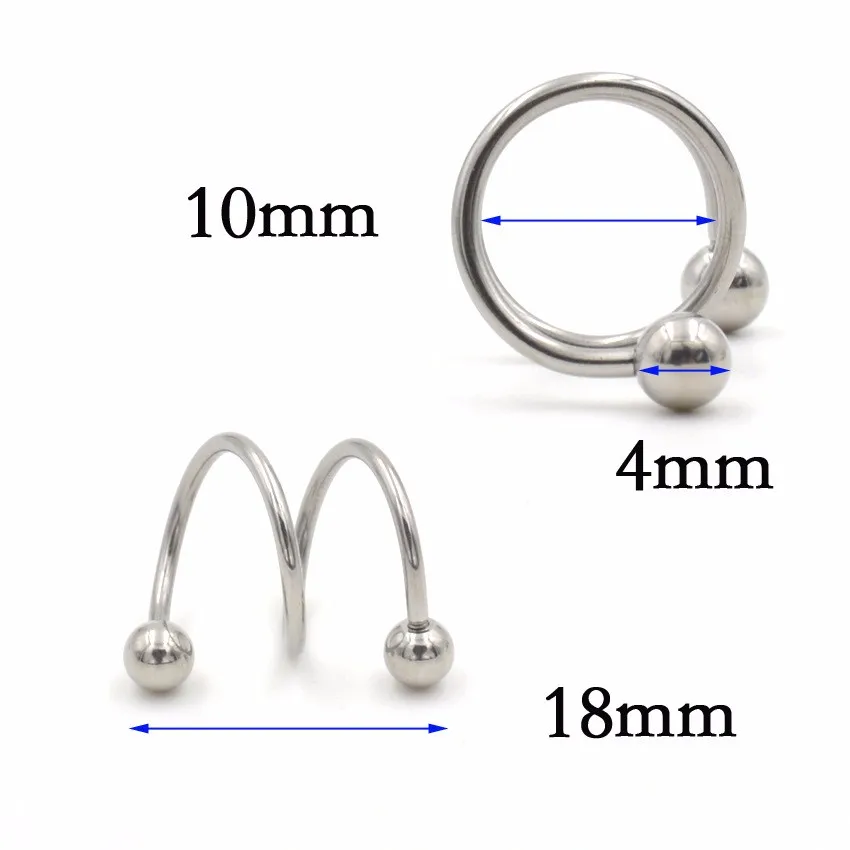 2 uds. 16g ~ 1,2mm 5 colores doble tornado espiral cartílago de la oreja hedix piercing helix ...