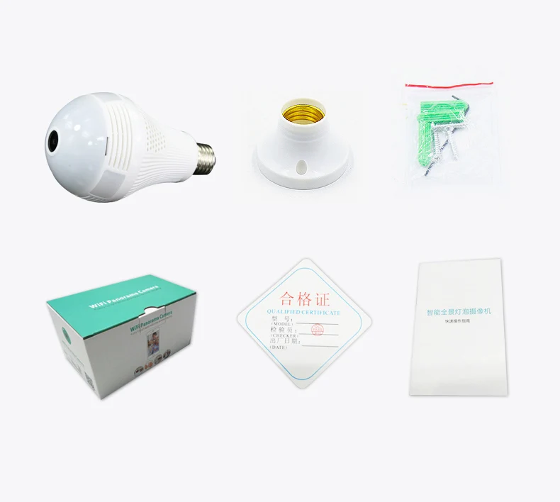 360° VR Smart V380 Smart Wifi Camera With FishEye Lens, 2M Panoramic View, Wi Fi Connectivity ...