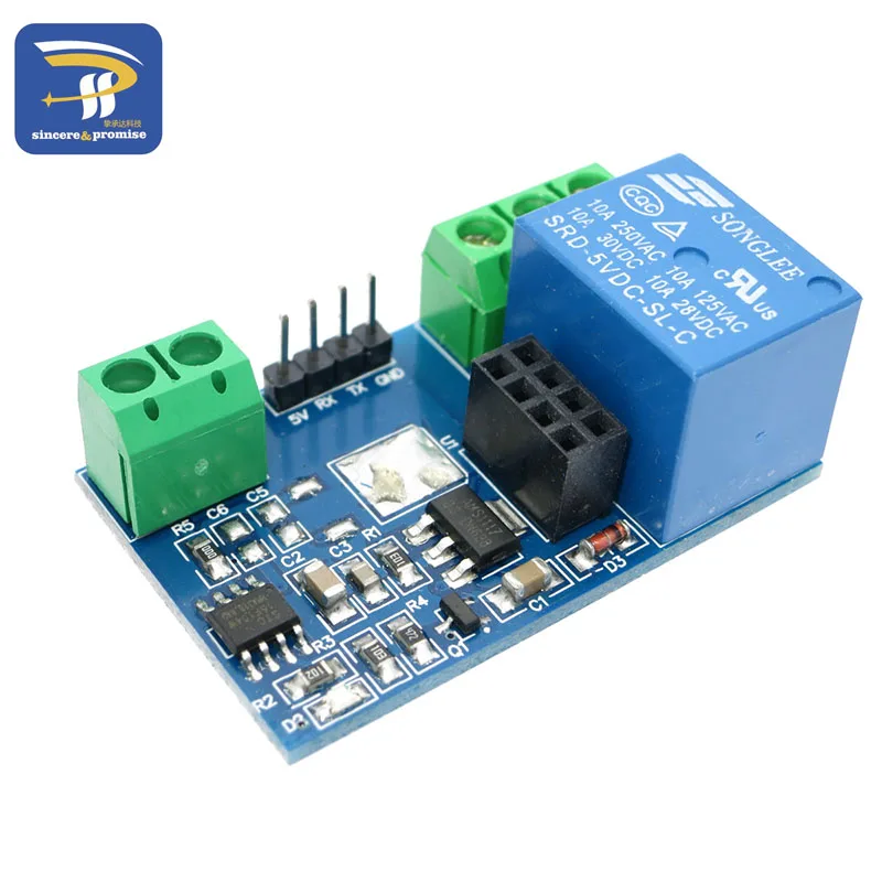Generic 5V ESP8266 ESP-01 1 Channel WiFi Relay Module ESP-01S 2 Way Relay Module For IOT Smart ...