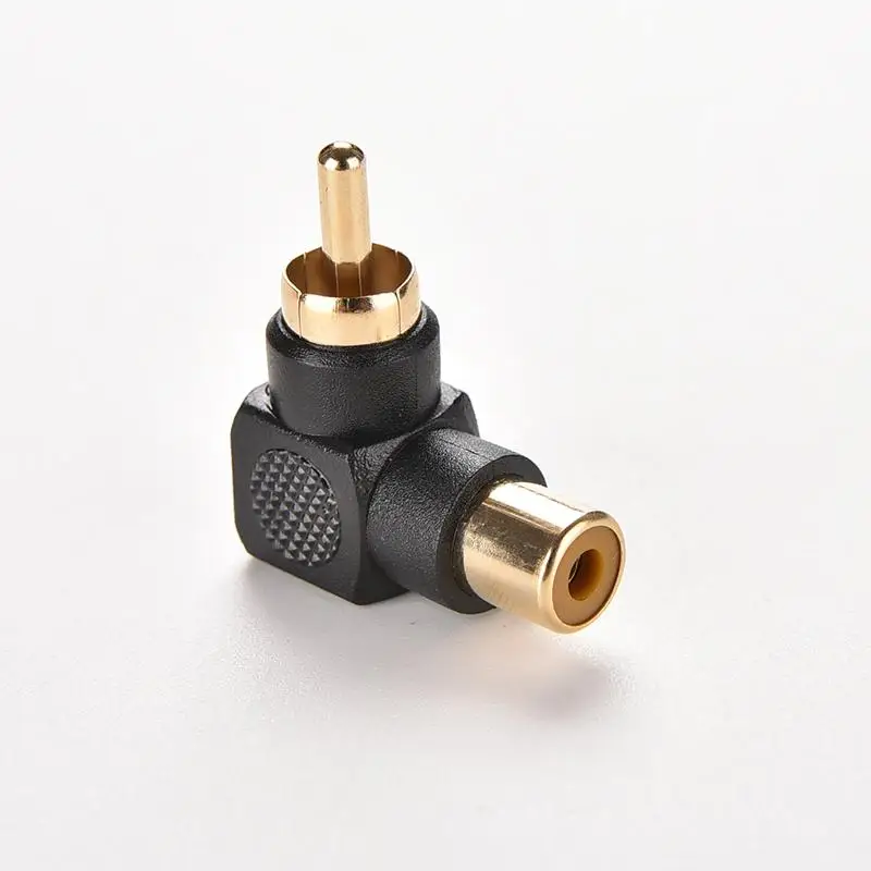 RCA адаптер «Папа-мама» 90 градусов M/F RCA, 2 шт | AliExpress