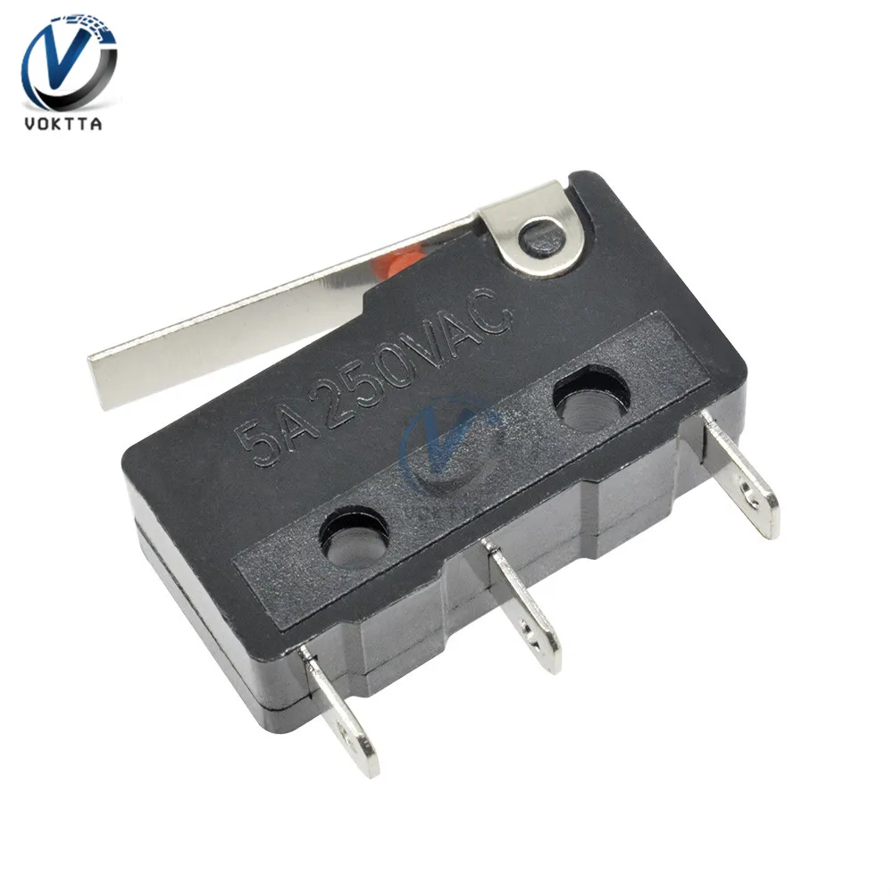 Тактовый переключатель 250 В 5A AC 3 Pin микропереключатель круглая ...