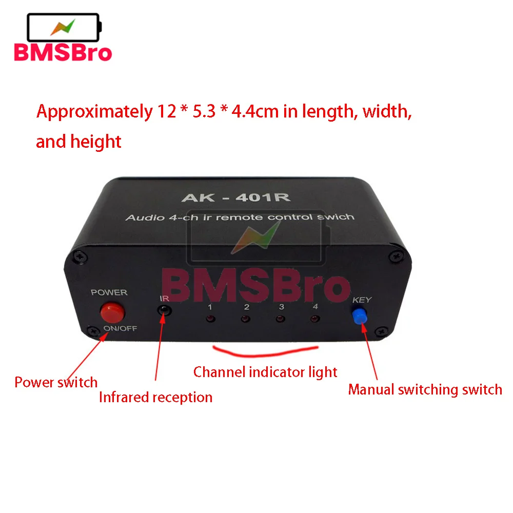 Generic AK-401R Remote Control 1 Input 4 Output RCA Audio Distributor Signal Selector Source ...