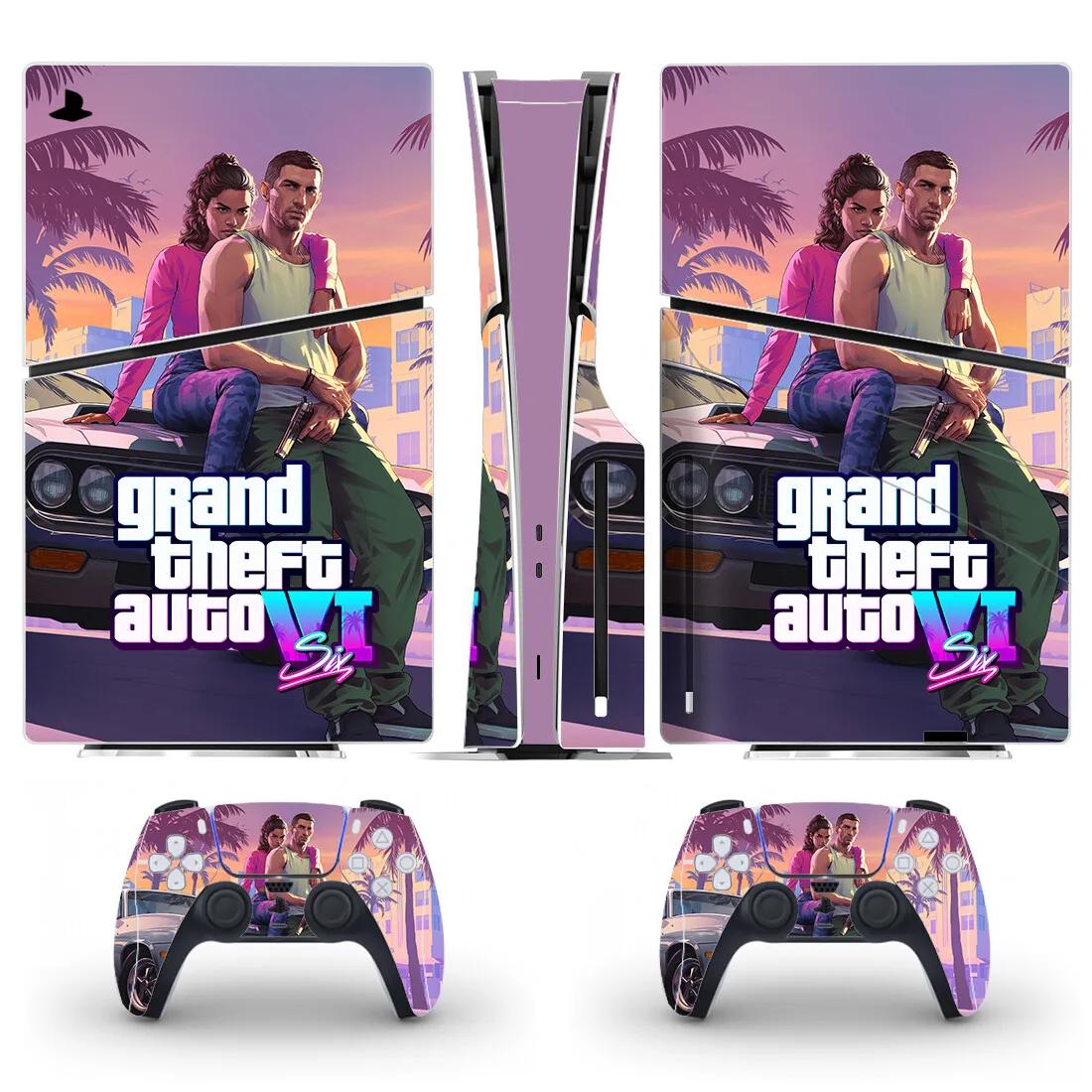 Shop Generic Grand Theft Auto VI GTA 6 PS5 Slim Disc Skin Sticker Decal Cover for Console and 2 ...