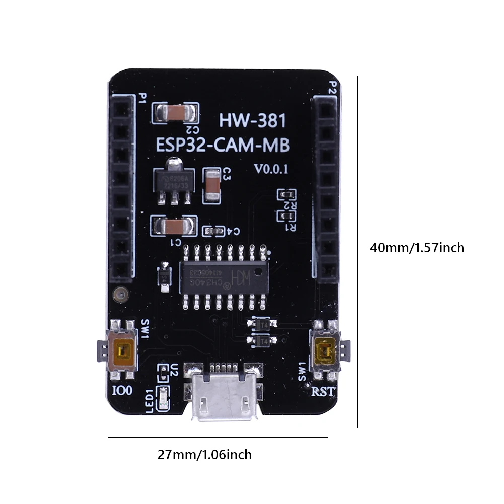 Generic ESP32-CAM-MB Camera Module CH340 Serial To USB Backplane TTL Downloader Module WIFI ...