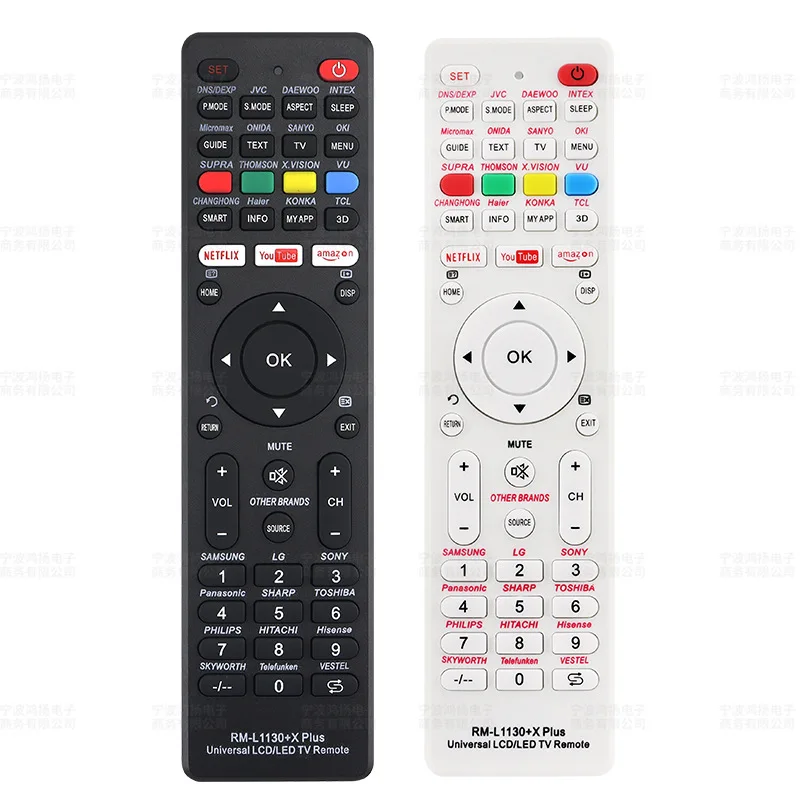 Generic Universal Replacement Remote Control RM L1130 X for All Brand Television TV RM L113 12 ...