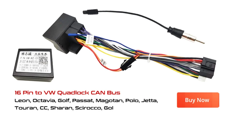 Generic VW Quadlock Harness Adapter CAN Bus Decoder 16 Pin Plug Connector Car Radio @ Best Price ...