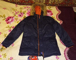 Парка CORBONA N3B Мужская зимняя, длинное пальто оверсайз с капюшоном из натурального меха ...