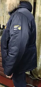 Парка CORBONA N3B Мужская зимняя, длинное пальто оверсайз с капюшоном из натурального меха ...