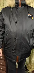 Парка CORBONA N3B Мужская зимняя, длинное пальто оверсайз с капюшоном из натурального меха ...