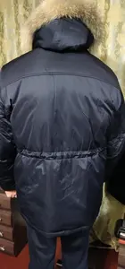 Парка CORBONA N3B Мужская зимняя, длинное пальто оверсайз с капюшоном из натурального меха ...