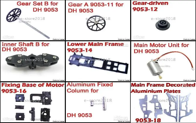 Wholesale RC Parts for DH 9053 RC Helicopter Volitation Helicopter 9053 Spare Parts from 9053 1 ...
