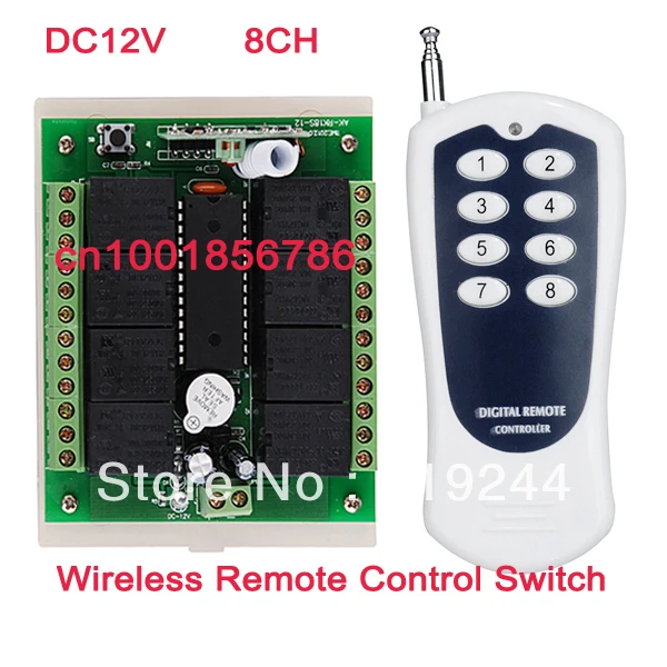 Generic 3000M DC12V 10A 1CH 315 433MHz RF Wireless Remote Control ...