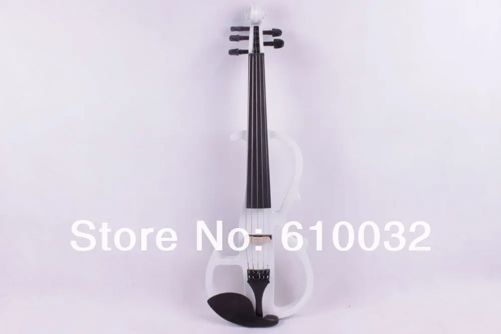 New white 5 string 16'' Electric Viola Silent Solid Wood Body Powerful ...