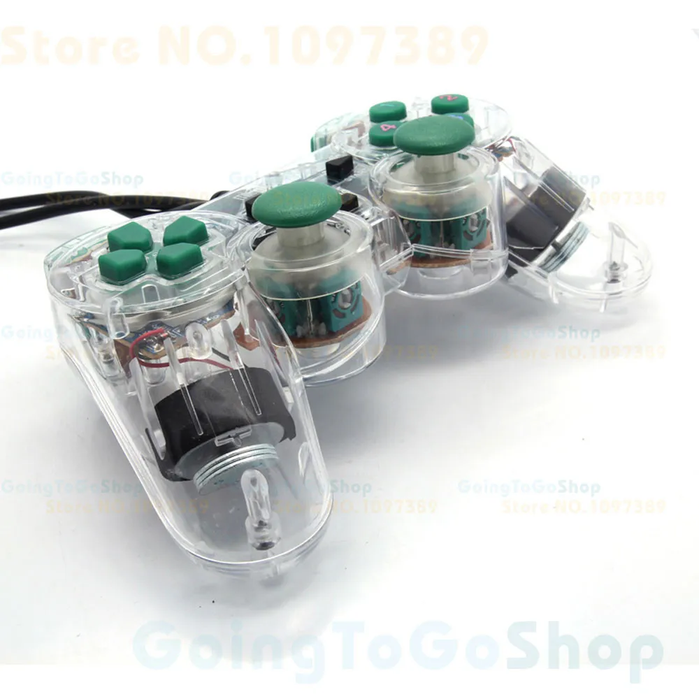 2 Pcs Microkingdom USB Gamepad Gamestick Twins Double Shock Joystick Joypad Virtual PC Computer ...