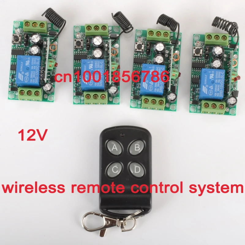 Generic 3000M DC12V 10A 1CH 315 433MHz RF Wireless Remote Control ...