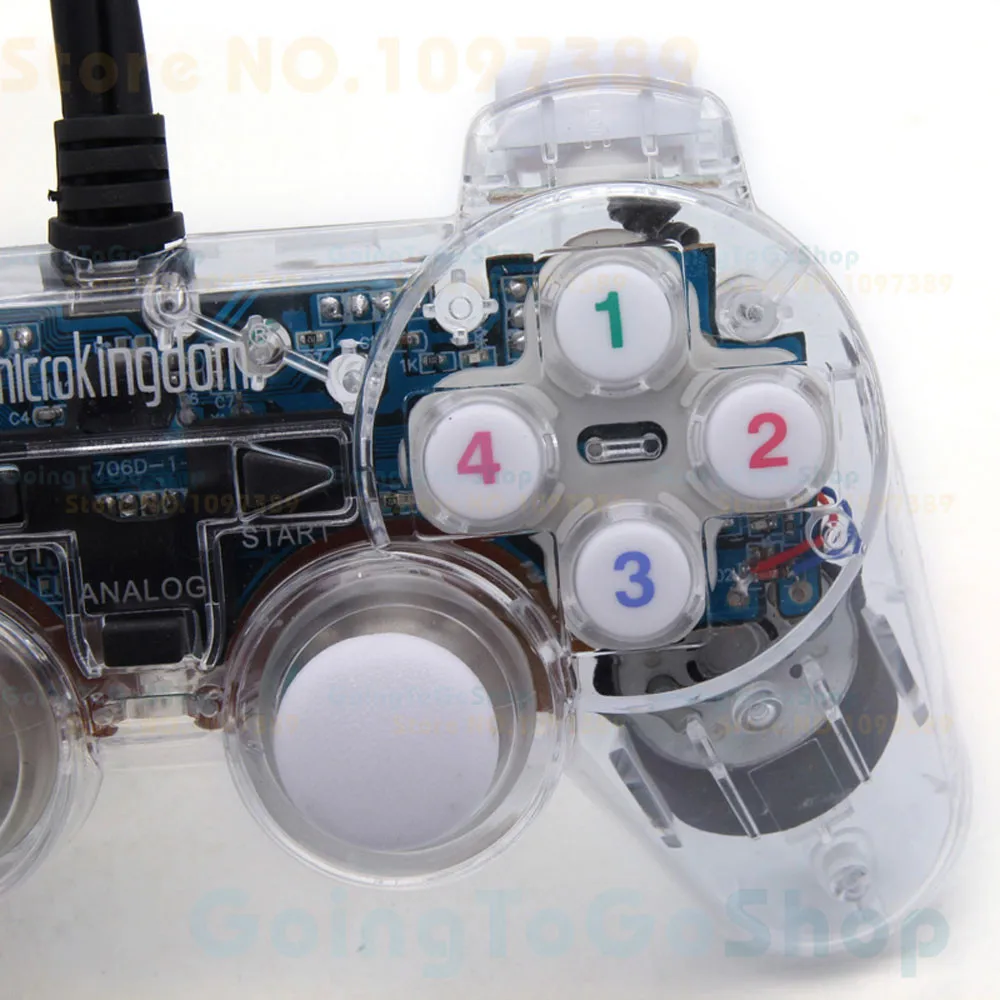 2 Pcs Microkingdom USB Gamepad Gamestick Twins Double Shock Joystick ...