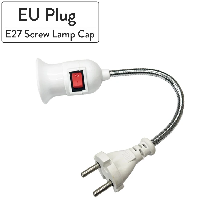 Direct Plug Swivel Lamp Head Lamp Mouth EU Plug E27 LED Light Lamp ...