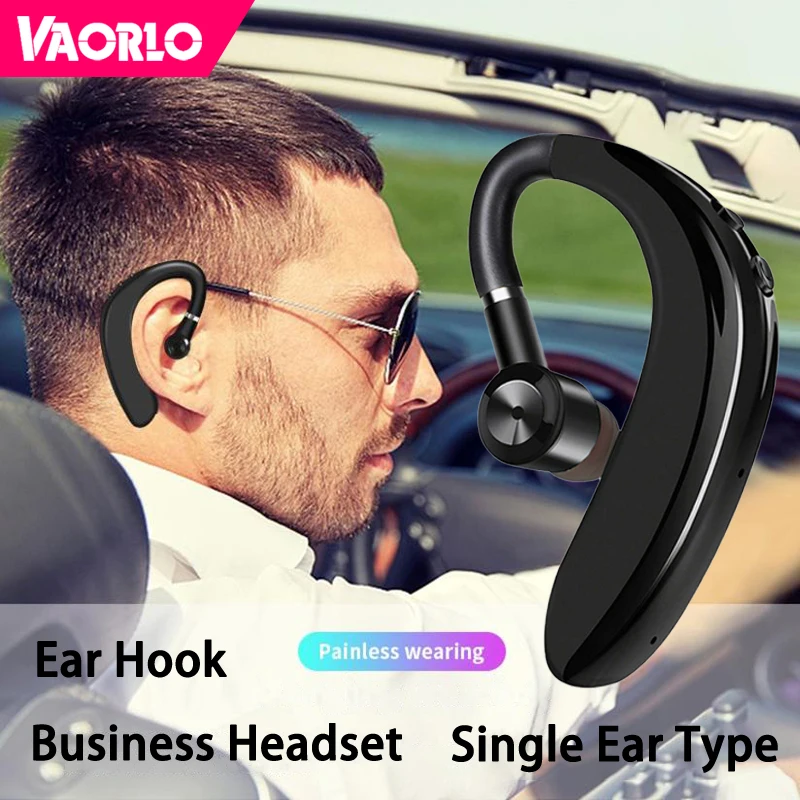 New Single Ear Business Headset Bluetooth Ear Hook Earphone HIFI Stereo ...