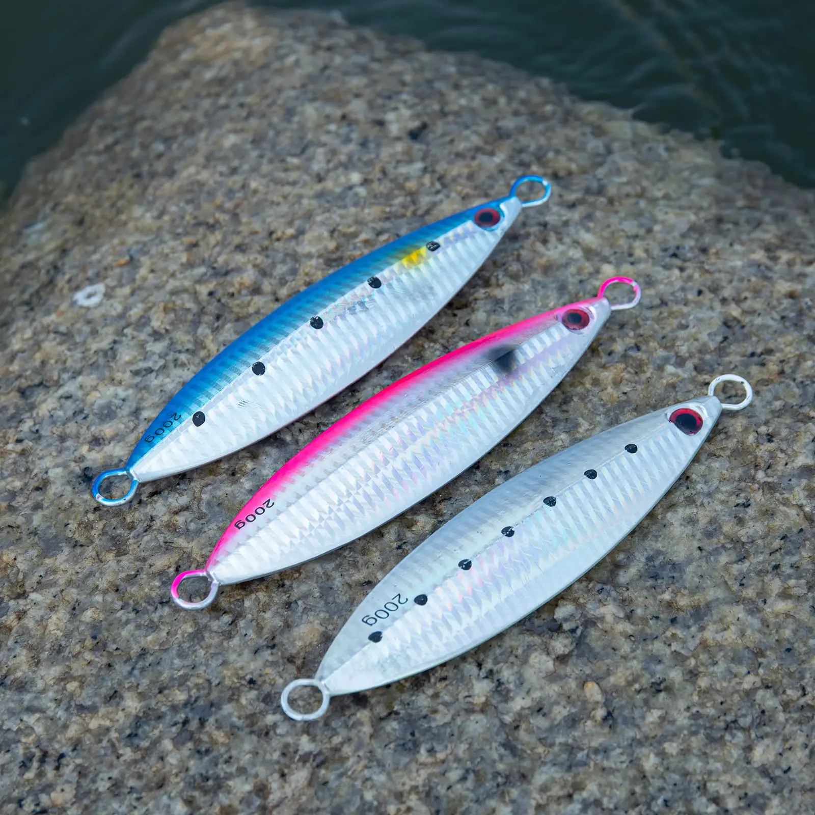 Goture 3pcs/lot 80g 100g 160g 200g Slow Jigging Lure Fake Shore Casting Jigging Bait Slow Spoon ...