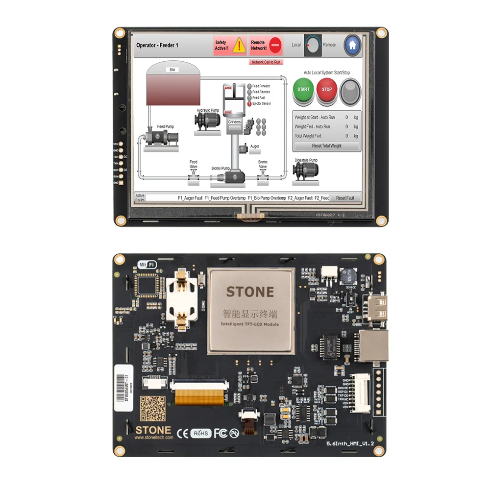 3.5-10.4 Inch Intelligent Hmi Tft Lcd With Gui Design Software + Cortex ...