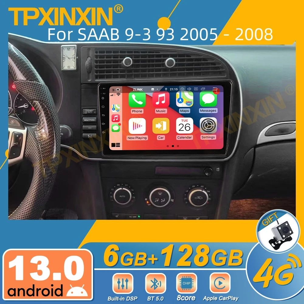 For-SAAB-9-3-93-2005-2008-Android-Car-Radio-2Din-Stereo-Receiver ...