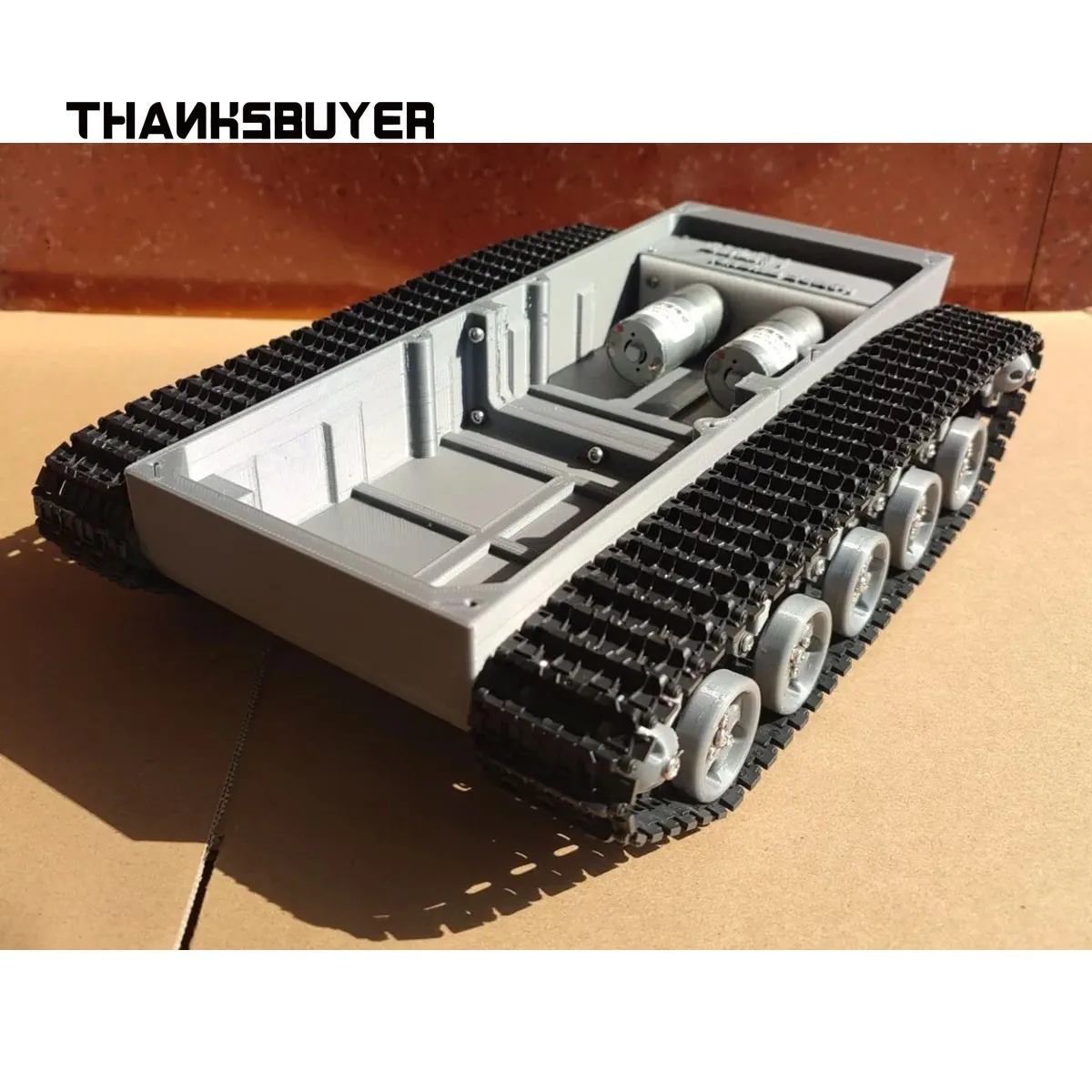Finished-3D-Printing-Tracked-Tank-Chassis-6V-370-Reduction-Motor ...