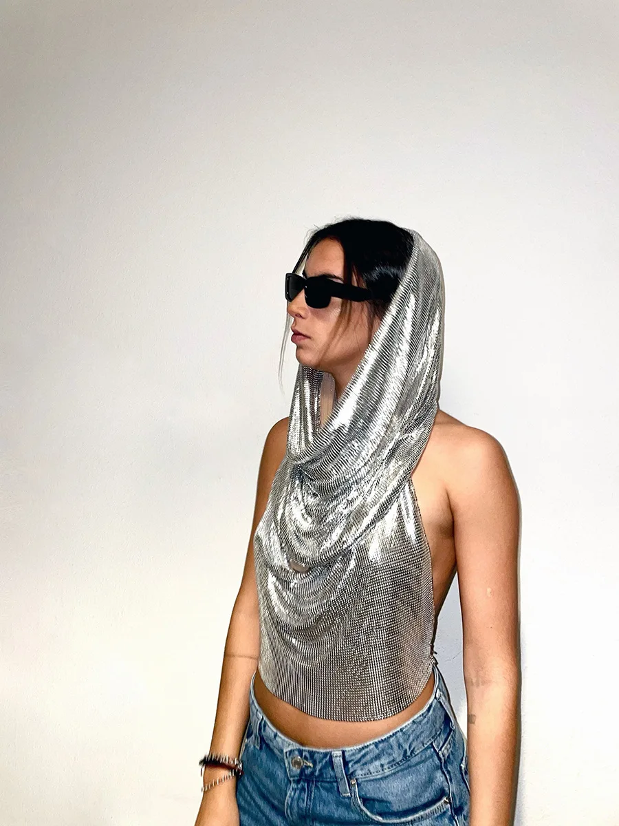 Cowl Neck Halter Tank Top