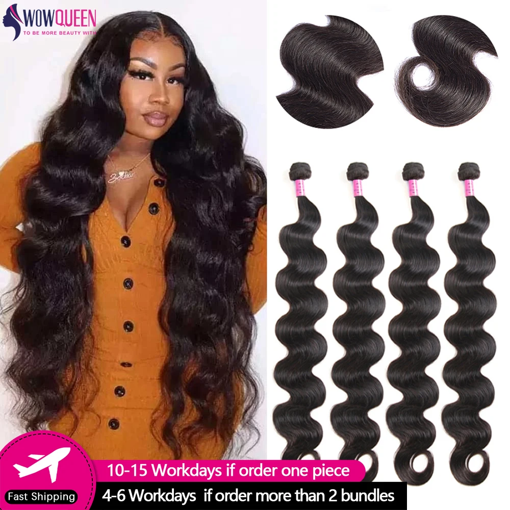 28 30 32 Inchs Body Wave Bundles Wowqueen 30 Inch Bundles Remy Human ...