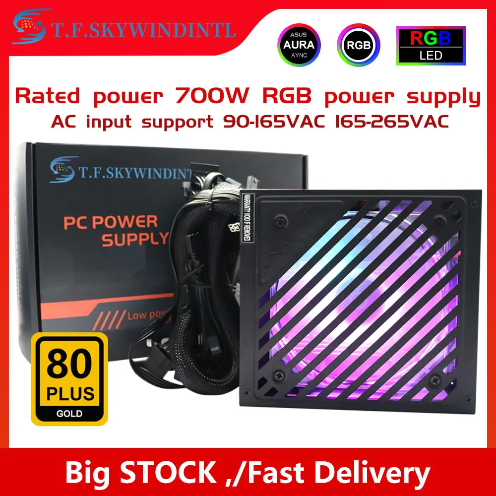 T. F. Skywindintl 700w 750w 80 Mais Fonte De Alimentação 90-264v Do ...