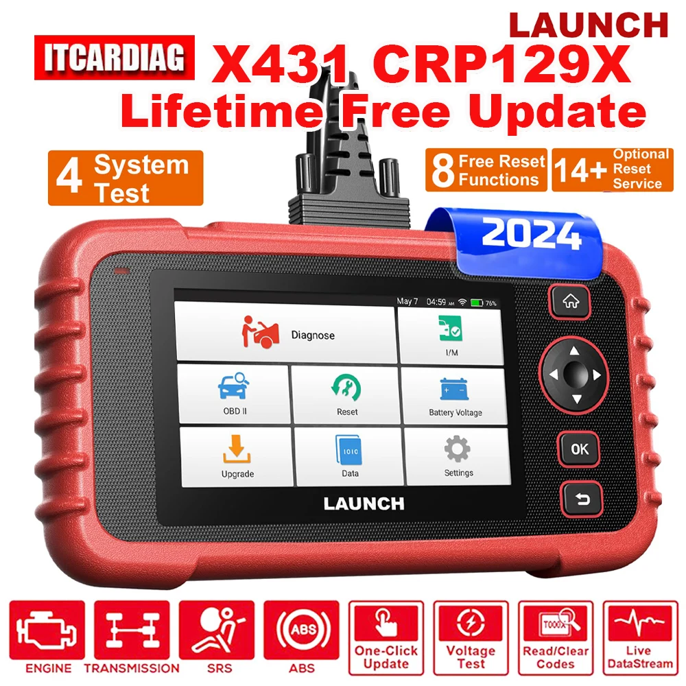 Launch-X431-CRP129X-Code-Reader-OBD2-Scanner-Creader129X-OBDII ...