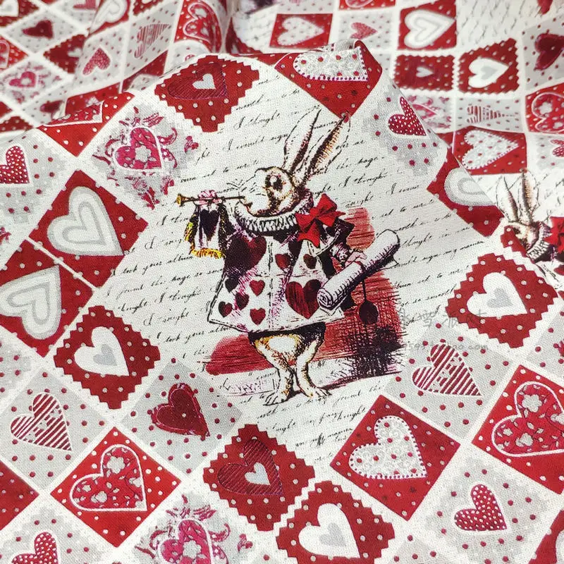 Bf396 - Bty 1 Yard Cotton Woven Fabric - Cute Cartoon Characters, Alice ...