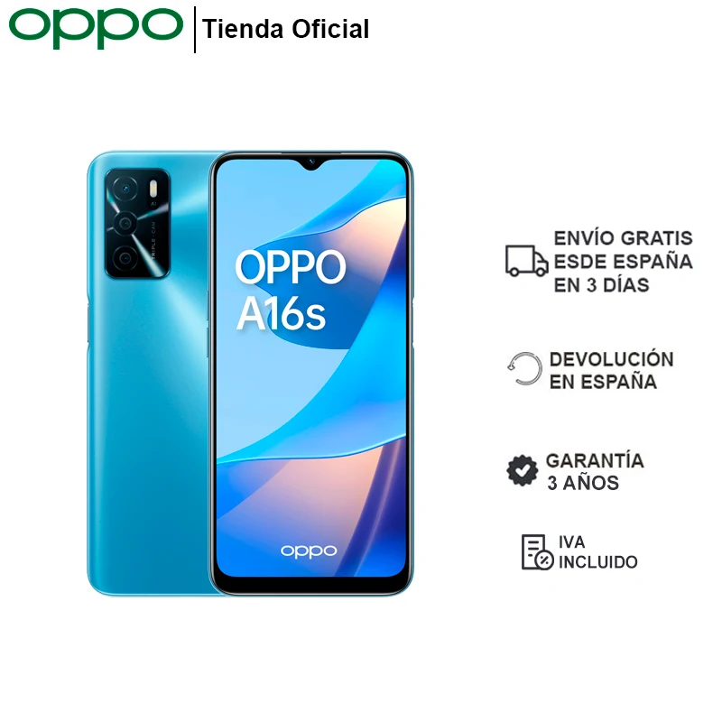 OPPO A16s 4GB/64GB Smartphones 6.52 HD + Triple rear camera IA Helio ...