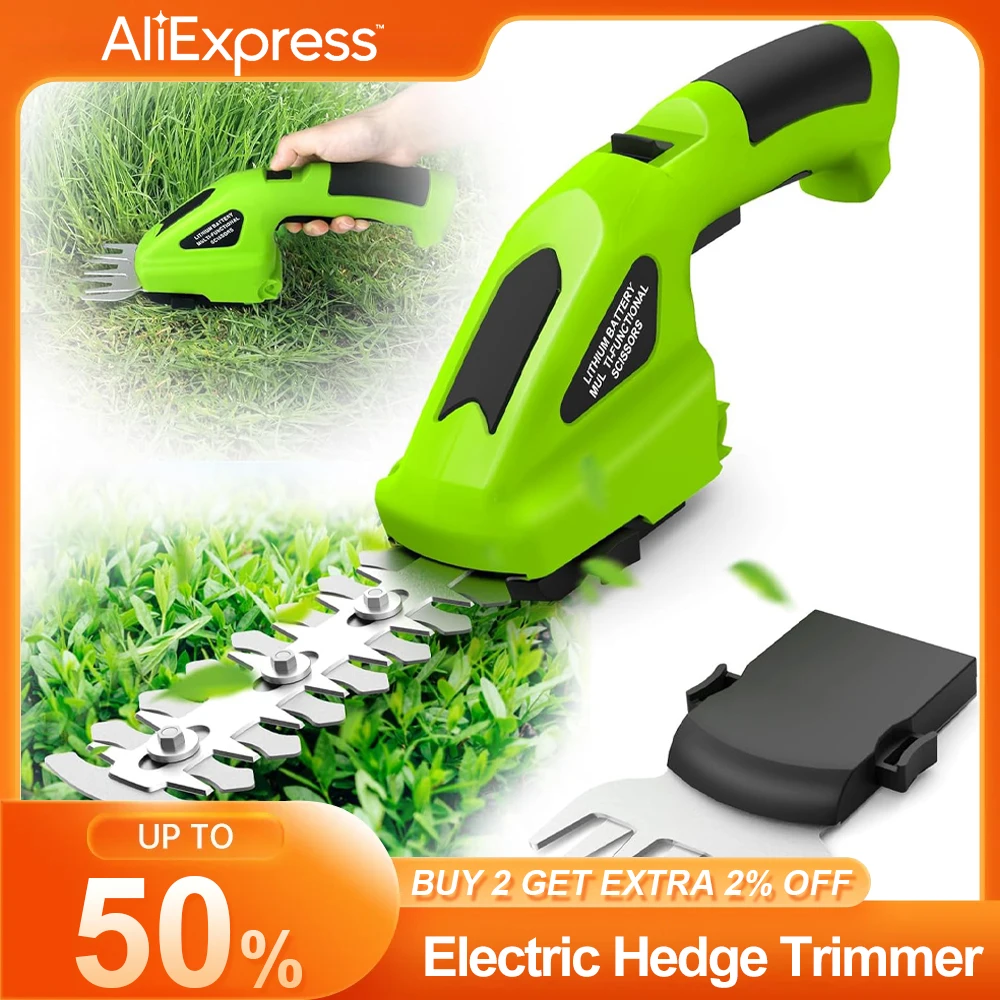 2-In-1-Cordless-Electric-Hedge-Trimmer-Rechargeable-Handheld-Household ...