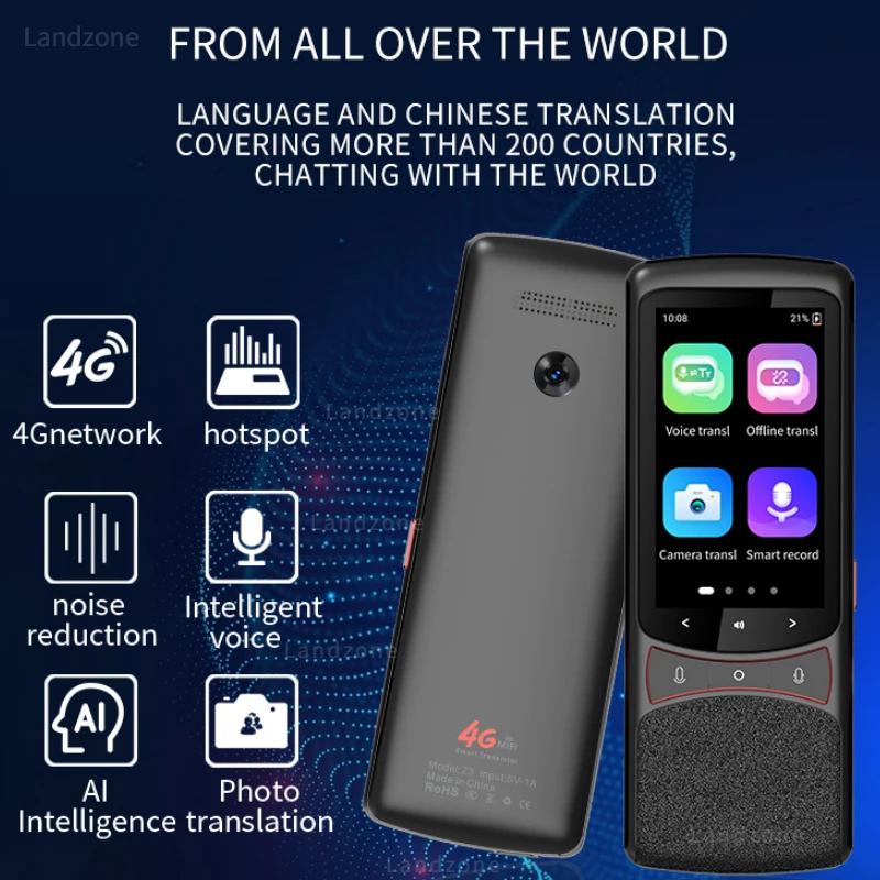 4G Global 134 Voice Translator Pen 10 Offline Languages Translation ...