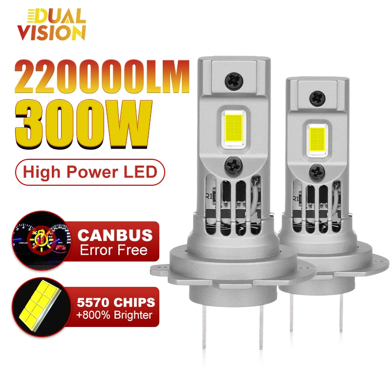 2Pcs-H7-LED-Canbus-Headlight-Light-220000LM-300W-Mini-LED-H7-Bulb-Led ...