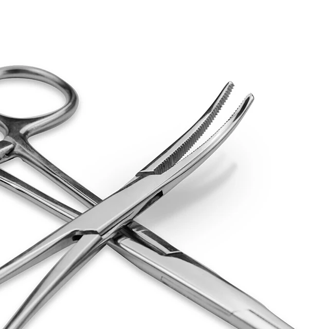 1Pc Stainless Steel Hemostatic Clamp Forceps Surgical Forceps Tool Kit ...