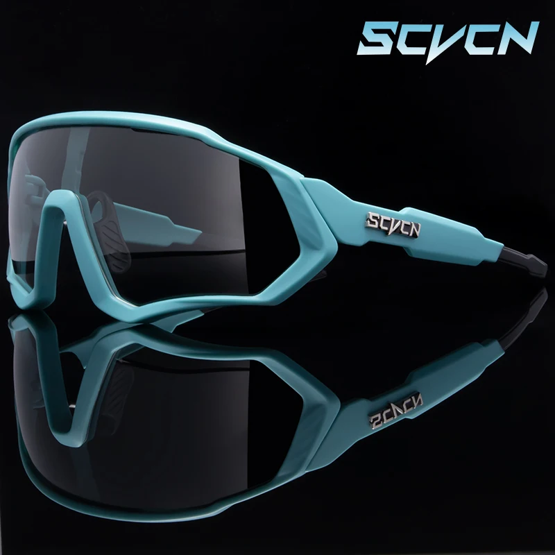 SCVCN Brand New Style Photochromic Sport Cycling Glasses Bicycle Eyewear Mountain Bike Cycling ...