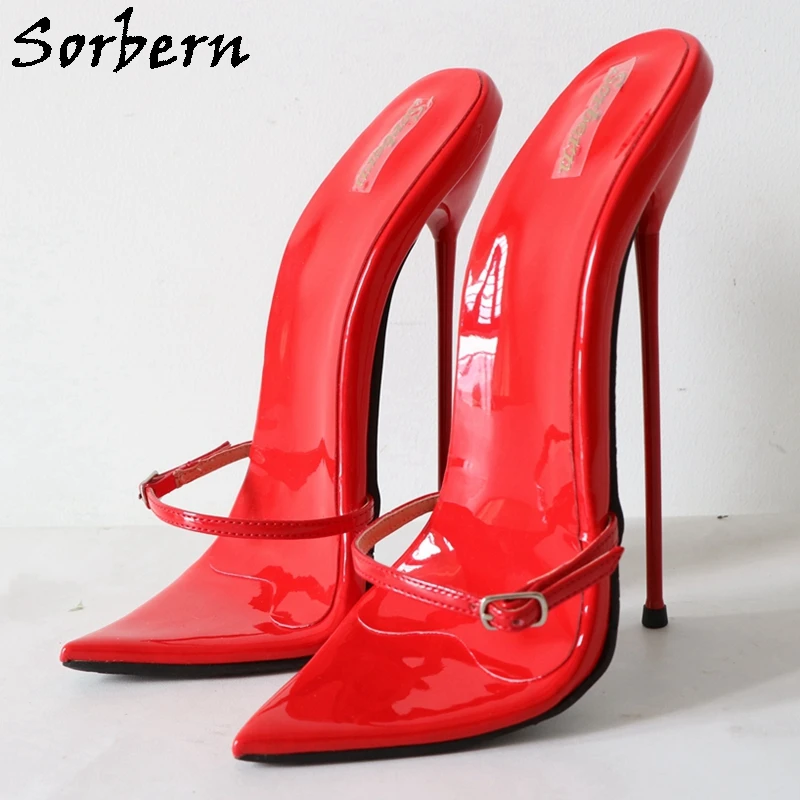 Sorbern-Sexy-18cm-Metal-High-Heel-Sandals-Ladies-Slides-Buckle-Straps ...