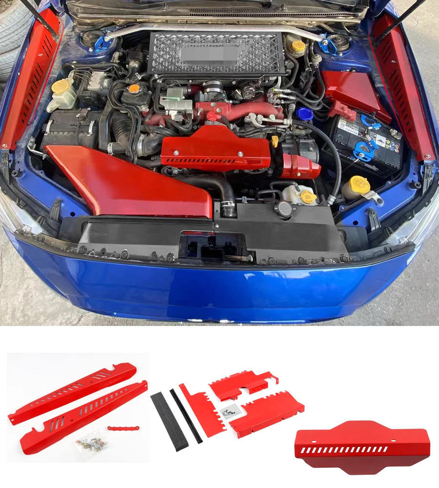 For Subaru WRX STi 2014-2021 Car Accessories Red Black Front Hood ...