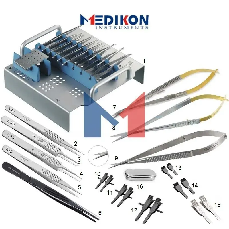 Juego-de-instrumentos-quir-rgicos-de-microcirug-a-tijeras-de-microcirug ...