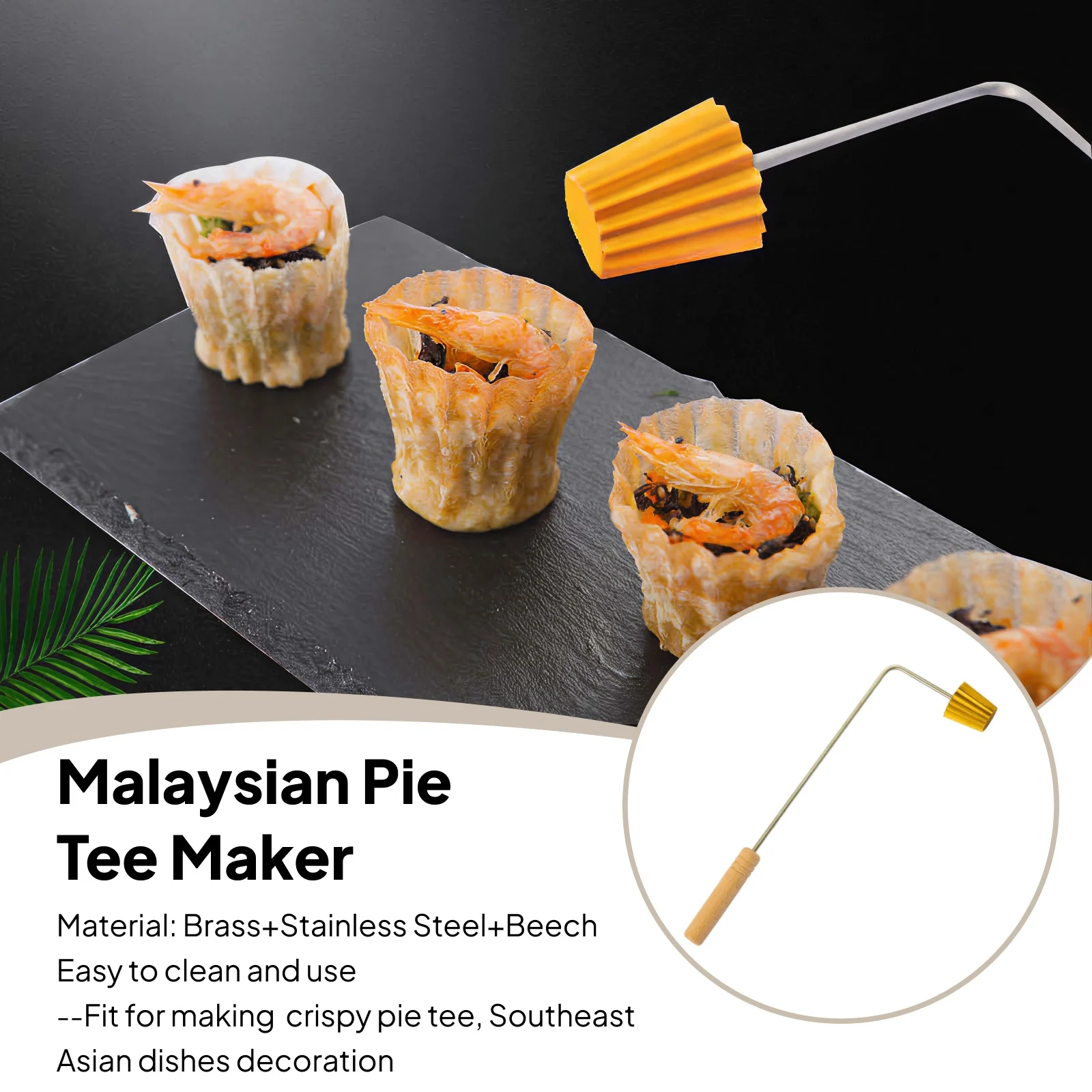 Malaysian Traditional Pie Tee Maker Top Hat Creative with Wood Handle ...