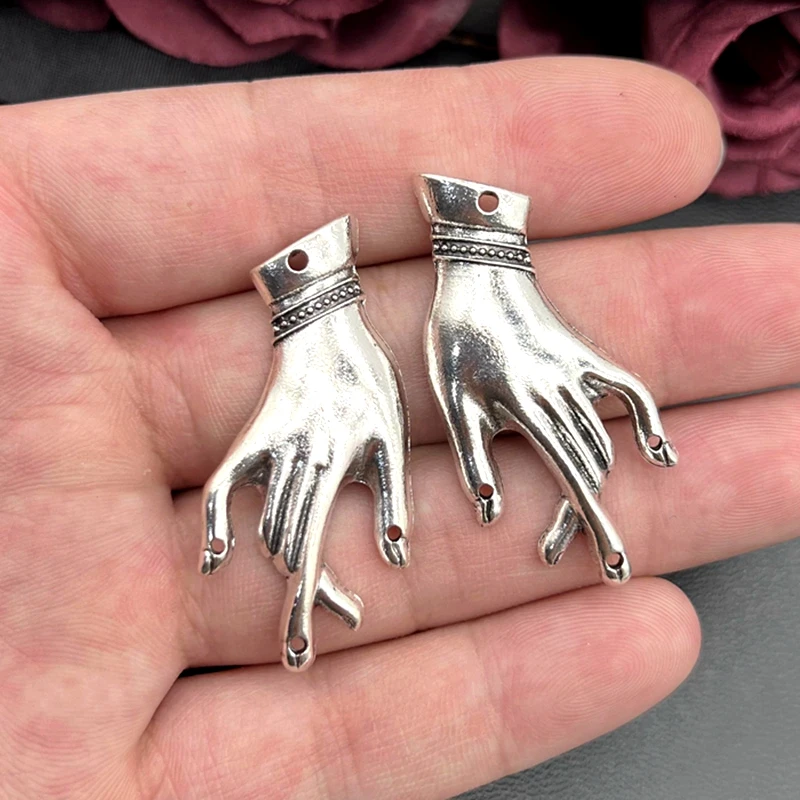 Earring Connector Hands | Jewelry Charm Supplie | Hand Pendant Jewelry ...
