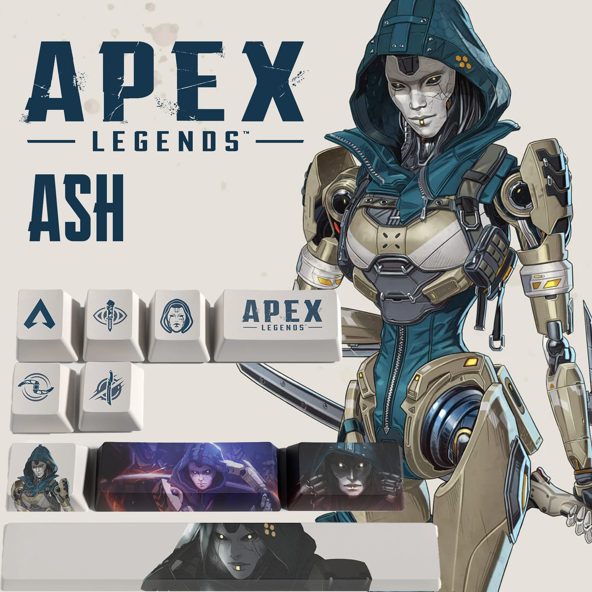 Apex legends keycaps cinza oem perfil 10 teclas pbt tintura sub keycaps ...