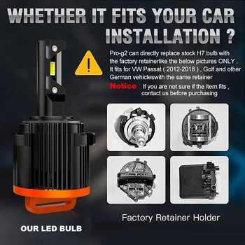 H15 LED Headlight Bulbs G2 H7 LED For Golf 6 MK3 Canbus Lamps H4 H1 H11 9005 9006 High Low Beam ...